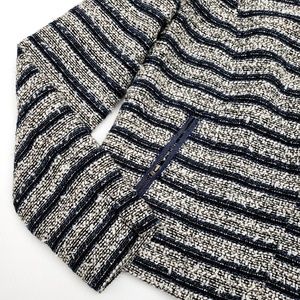 LOFT | Jackets & Coats | Nwt Loft Tweed Blue White Asymmetric Zip ...